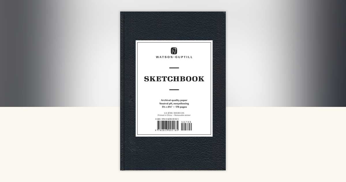 Medium Sketchbook (Black) by Watson-Guptill: 9780823005185 ...